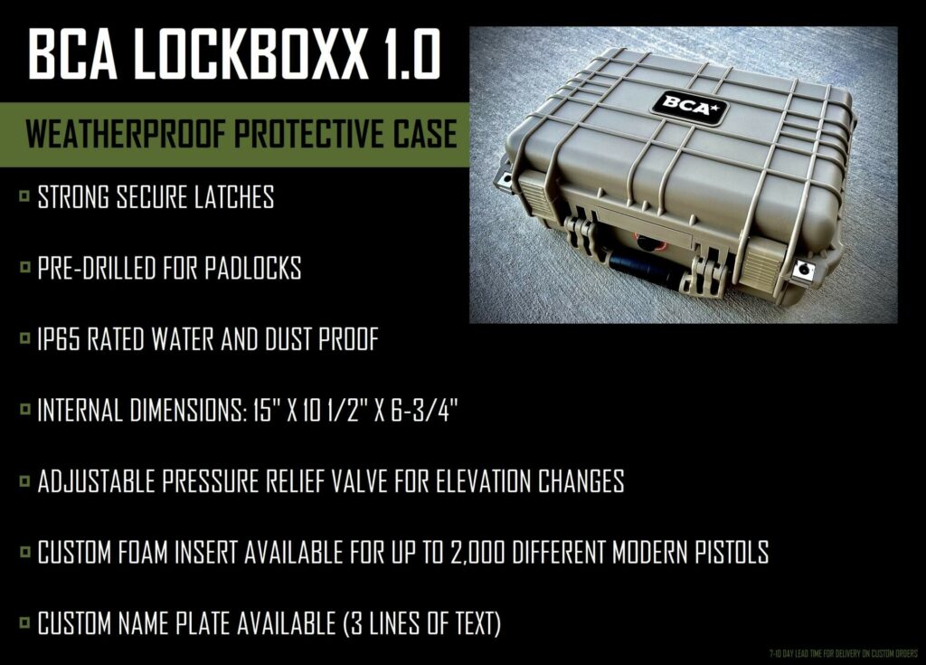 BCA Black LockBoxx 1.0 - Buffalo Creek Ammunition